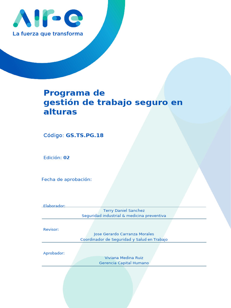 GS - TS.PG.18.Programa TSA | PDF | Evaluación de riesgos