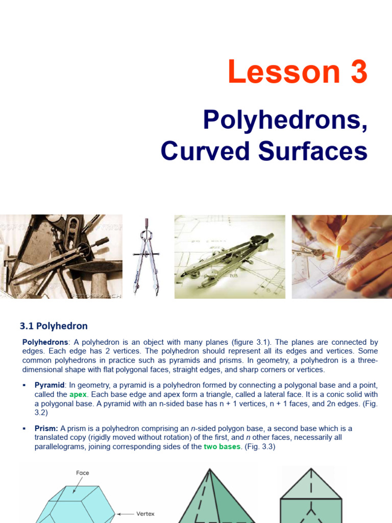 Ch-1-Polyhedrons-Curved Surfaces | PDF | Shape | Classical Geometry
