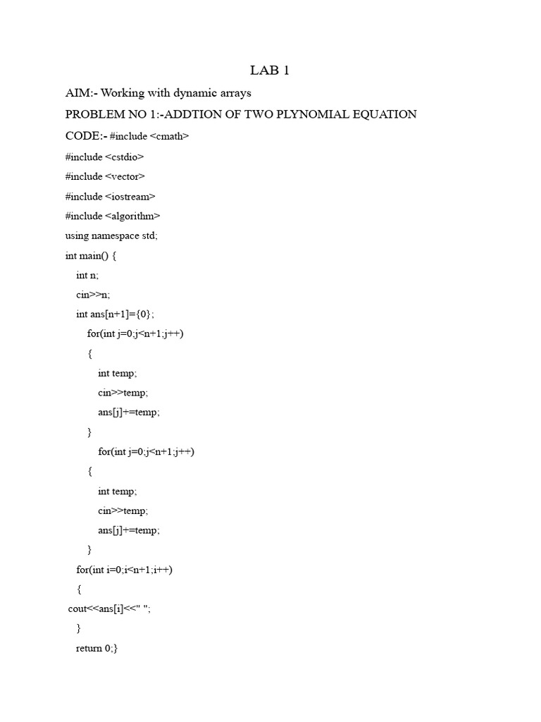 CE_124_B2_Lab_1_to_4 | PDF | Namespace | Computer Programming