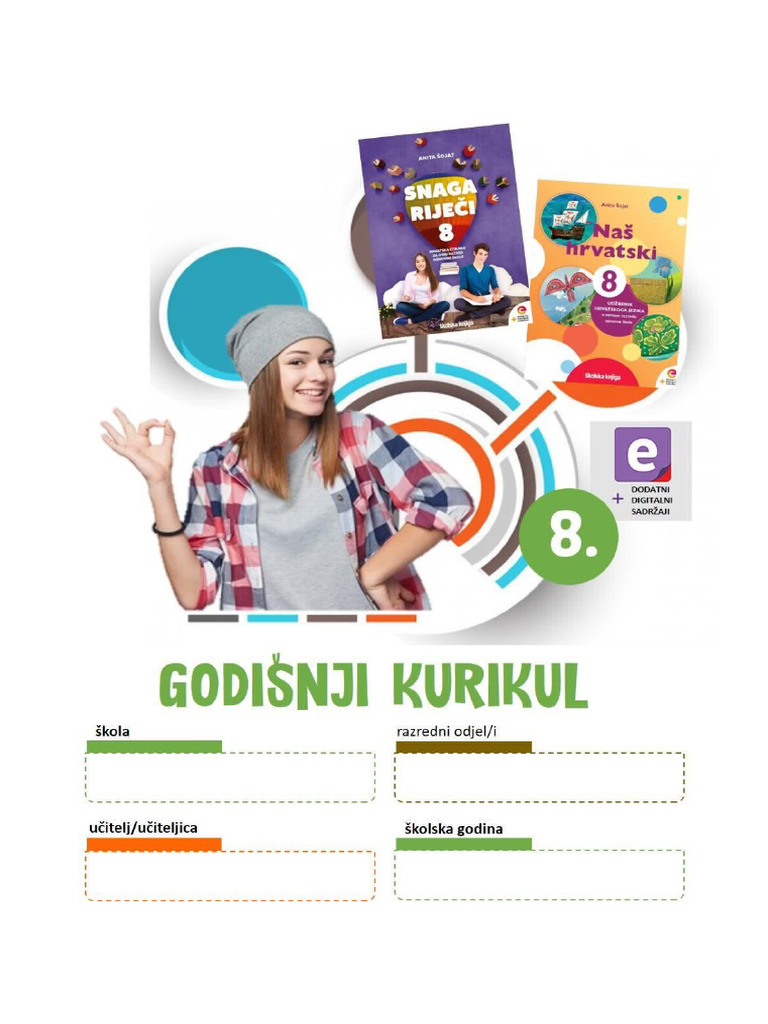 00 - Snaga Rijeci 8 I Nas Hrvatski 8 - Godisnji Kurikul | PDF