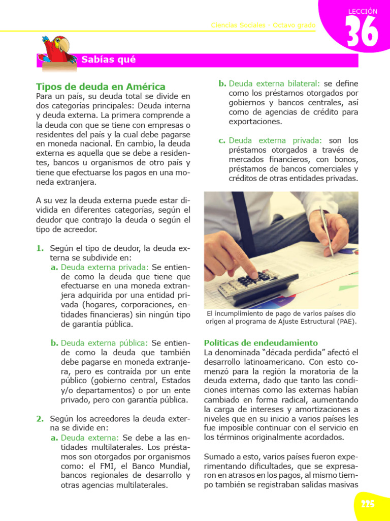 Lección 36 CCSS 8vo | PDF | Deuda | Fondo Monetario Internacional