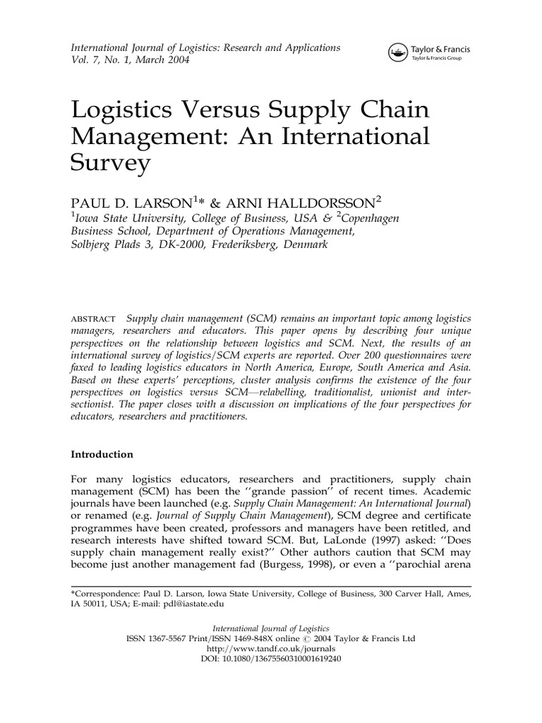 Larson Og Hall - Intersectionist | PDF | Supply Chain Management ...