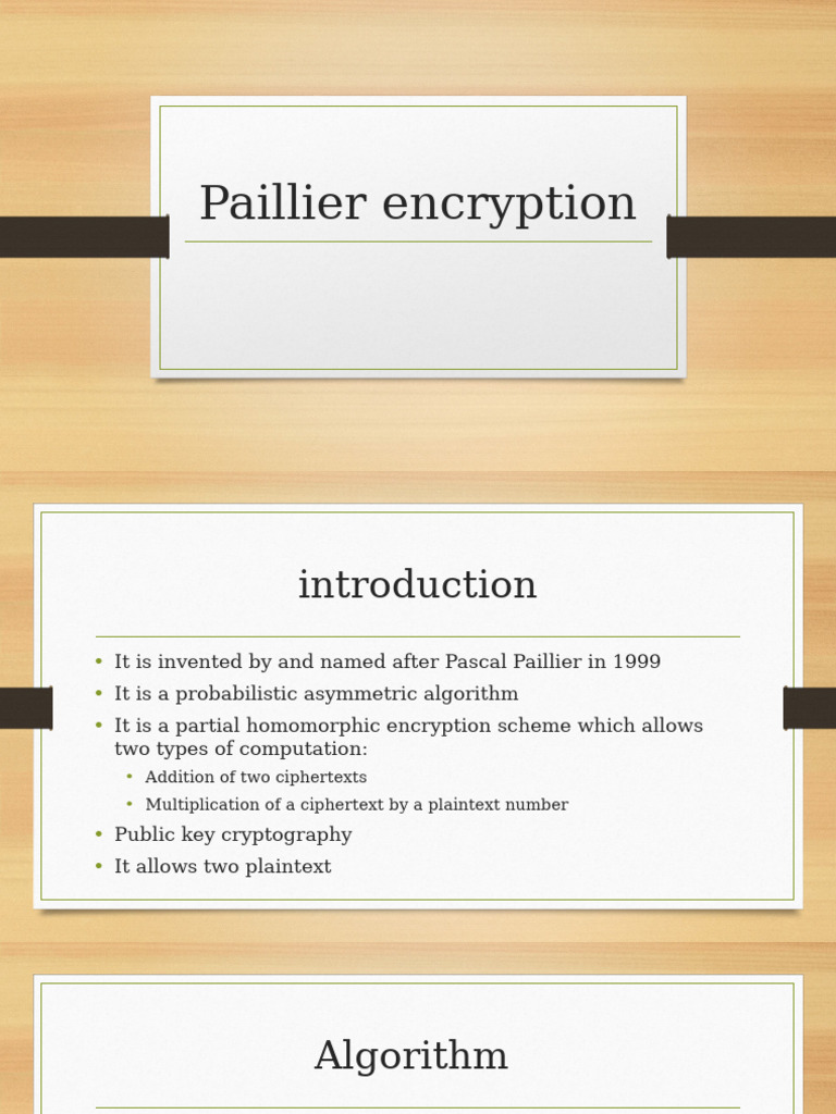 Paillier Encryption Overview and Example | PDF