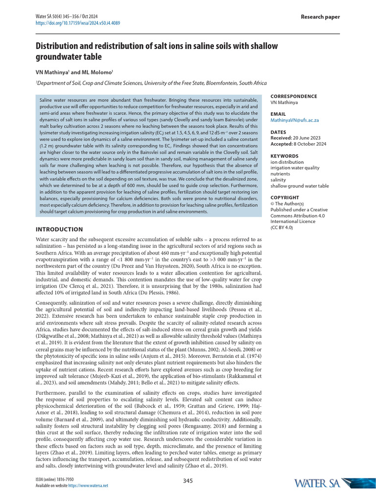 Ajol-File-Journals 28 Articles 282119 67289a3406af5 | PDF | Soil | Sodium