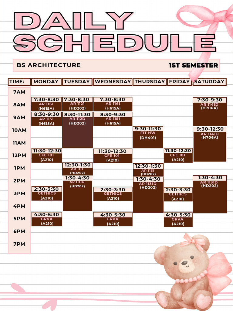 White Simple Modern Weekly Schedule Planner | PDF