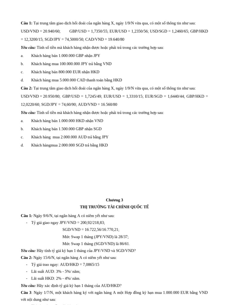 Các dạng bài tập TCQT và hướng dẫn giải sơ bộ | PDF