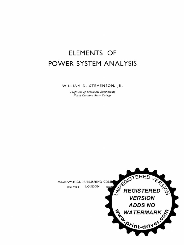 Elements-Of-Power-System-Analysis - STEVENSON | PDF