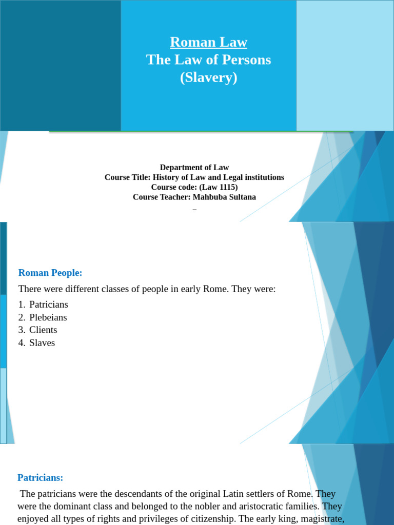 Roman Law 4 | PDF | Ancient Rome | Greco Roman World