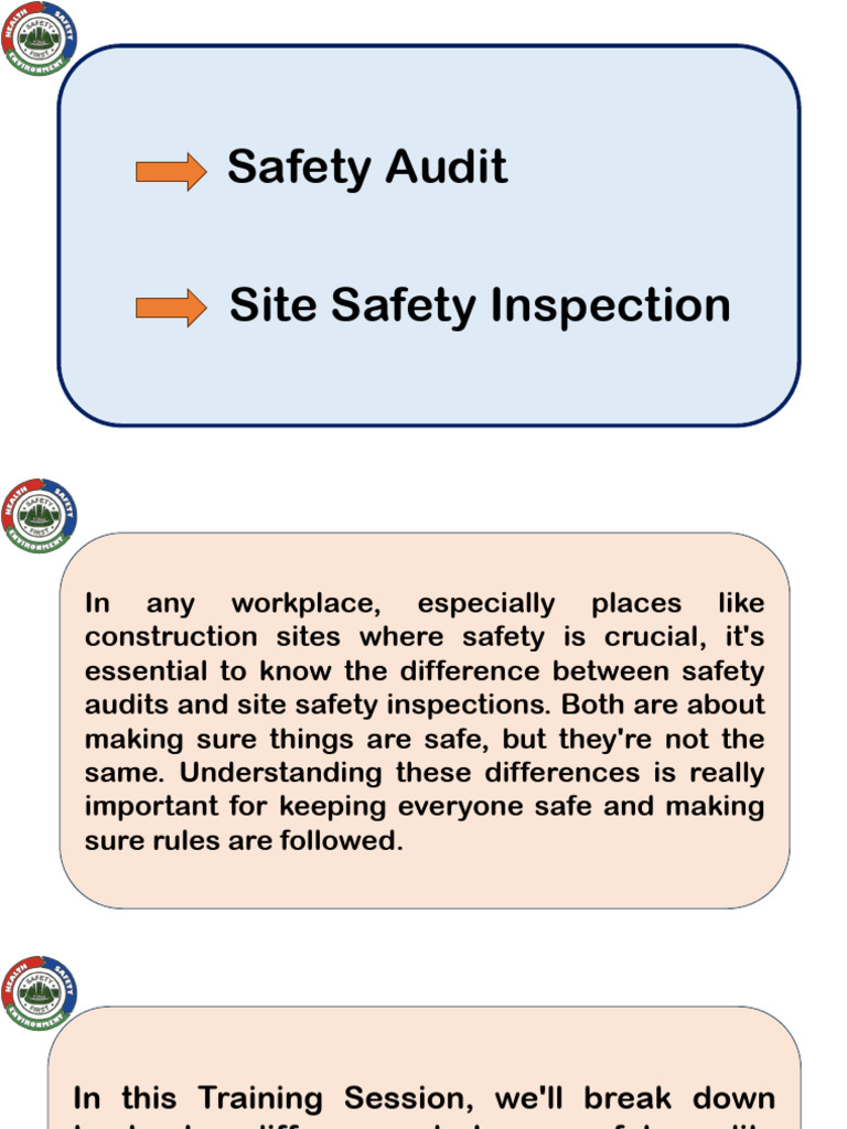 Safety Audits vs. Site Inspections | PDF | Audit | Occupational Safety ...