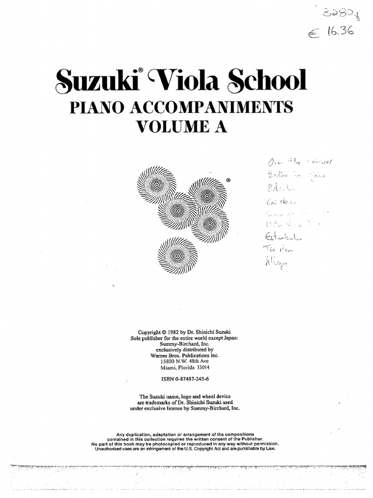 Suzuki Vol. 1 e 2 - Piano | PDF