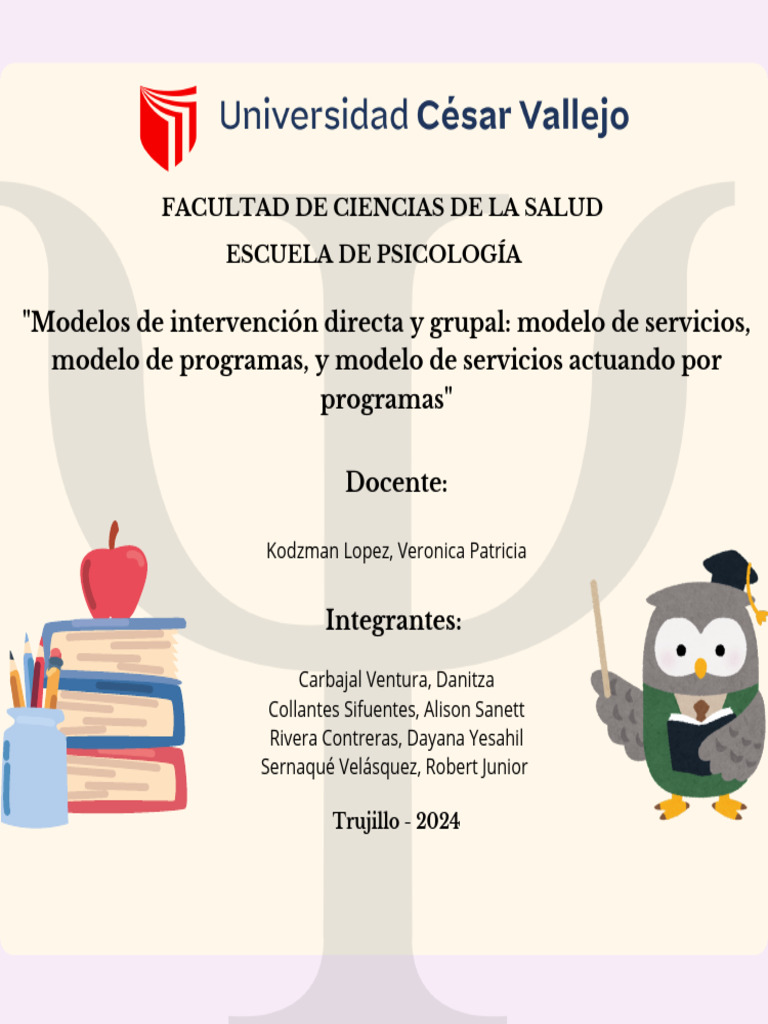 Modelo grupal en intervención educativa | PDF | Evaluación | Planificación