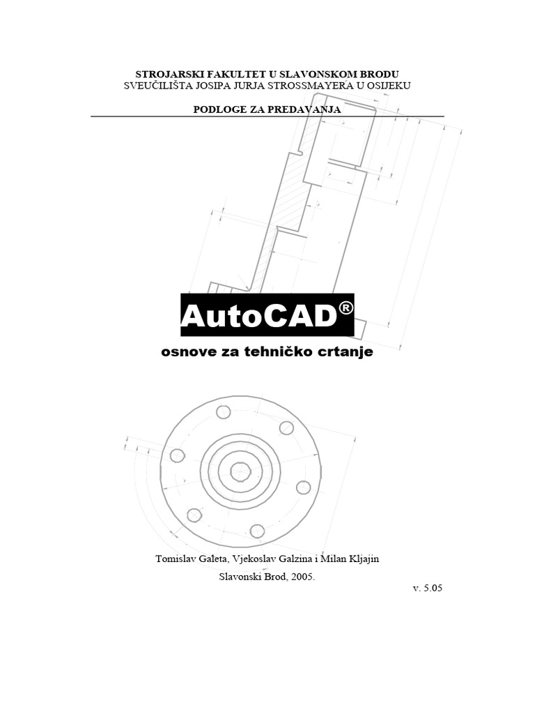 Autocad - Osnove Za Tehničko Crtanje (Kompletna Skripta) | PDF