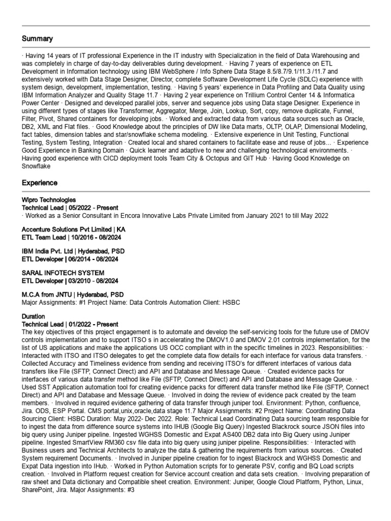 New Uploaded Resume | PDF | Ibm Db2 | Data Warehouse