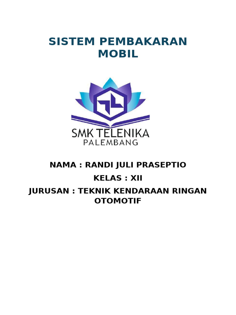 Panduan Sistem Pembakaran Mobil Optimal | PDF | Teknologi & Rekayasa