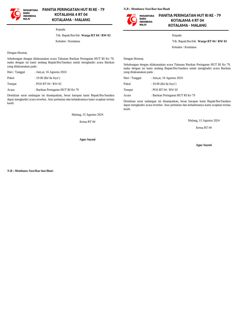 Undangan Barikan | PDF