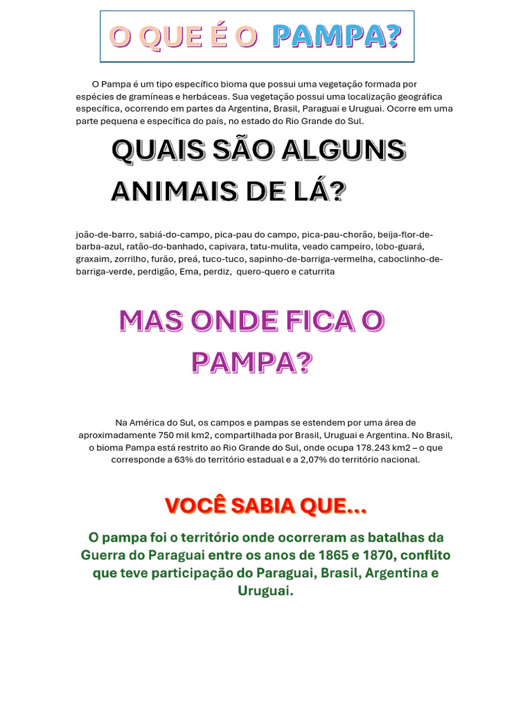 Bioma Pampa | PDF