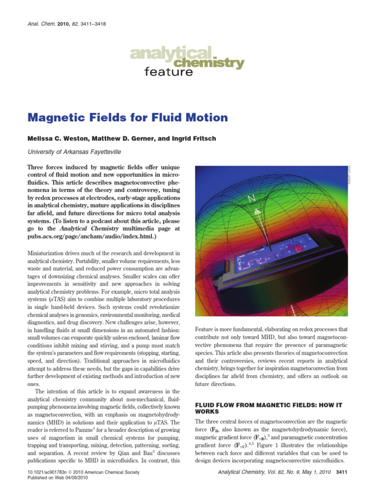 Magnetic Fields For Fluid Motion: Melissa C. Weston, Matthew D. Gerner ...