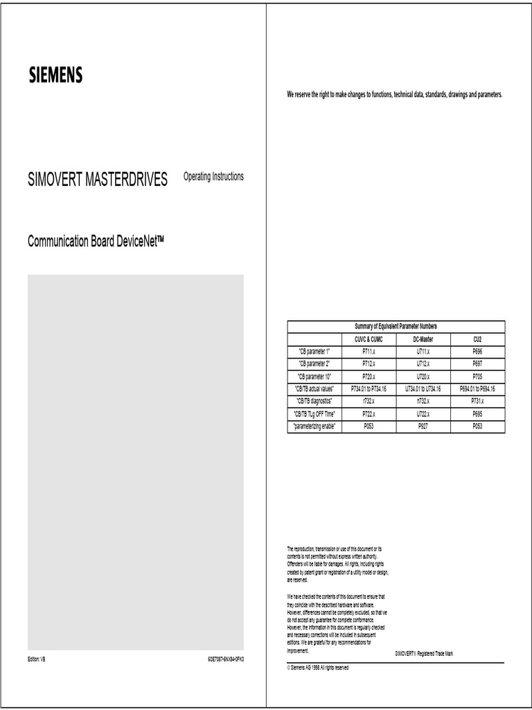 Communication Board DeviceNet | PDF | Parameter (Computer Programming) | Input/Output