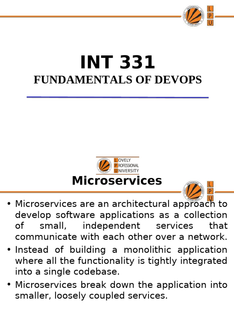 Microservices in DevOps Fundamentals | PDF | Computer Engineering | Systems Architecture