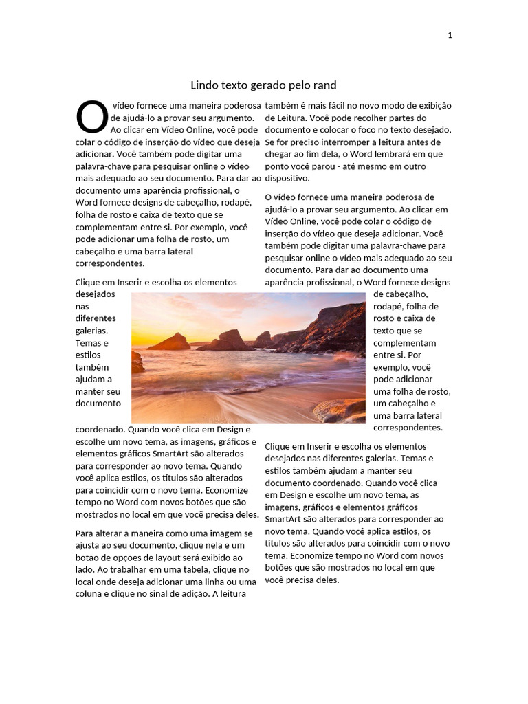 Lindo Texto Gerado Pelo Rand | PDF | Informática