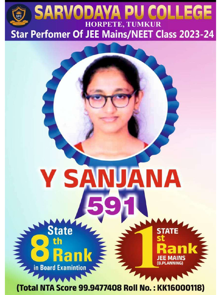Sanjana JEE Rank Bsaw | PDF
