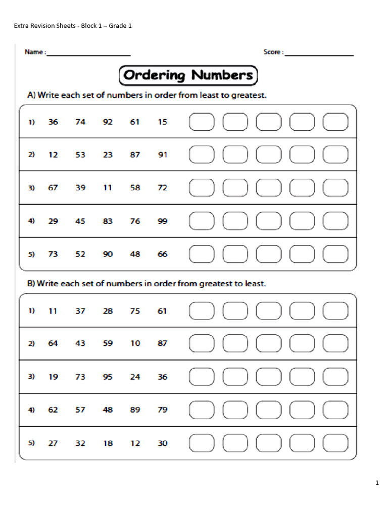 Extra Revision Block1 | PDF