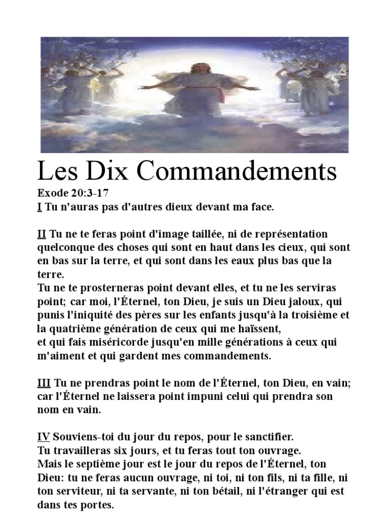 Les Dix Commandements de Dieu | PDF | Religion et spiritualité