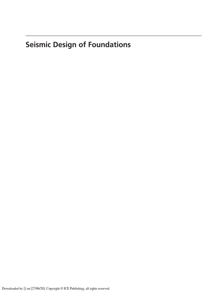 Seismic Foundation Design Principles | PDF | Seismology | Deep Foundation