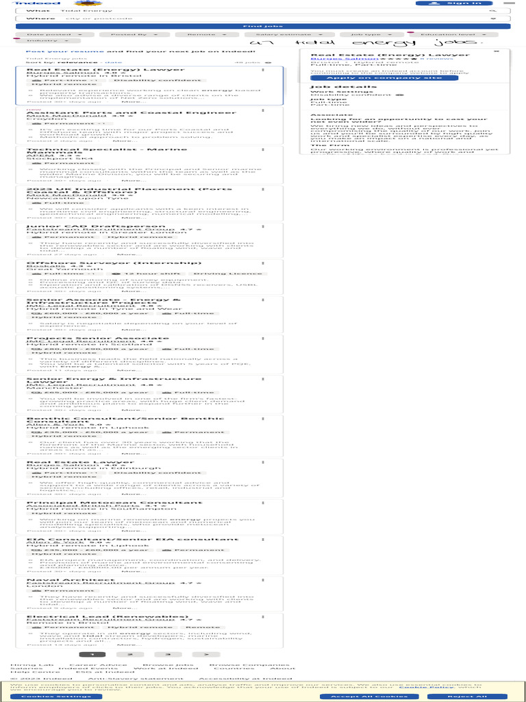 Tidal Energy Jobs - 2023 | PDF