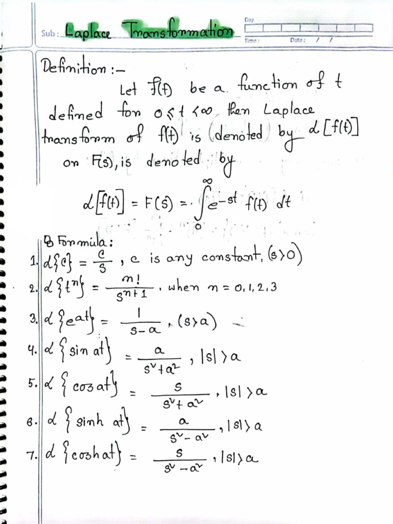 Laplace Transform.......... | PDF