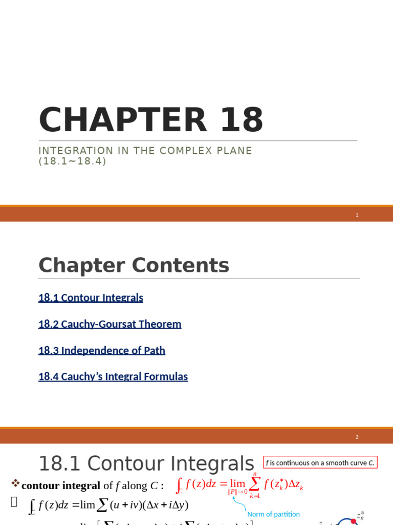 7chapter18 Complex Integral | PDF | Integral | Analysis