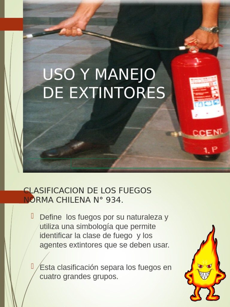 Uso y Manejo de Extintores | PDF | Materiales