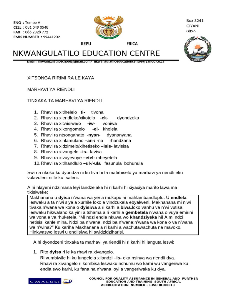 Marhavi Ya Riendli 2 | PDF