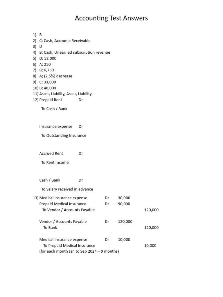 Test Answers | PDF | Home & Garden
