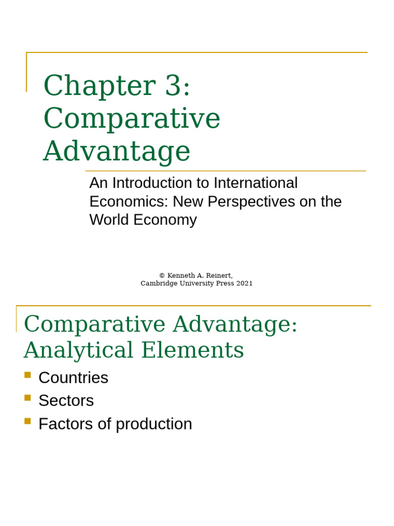 IIE Chapter 3 2021 | PDF | Comparative Advantage | Business Economics