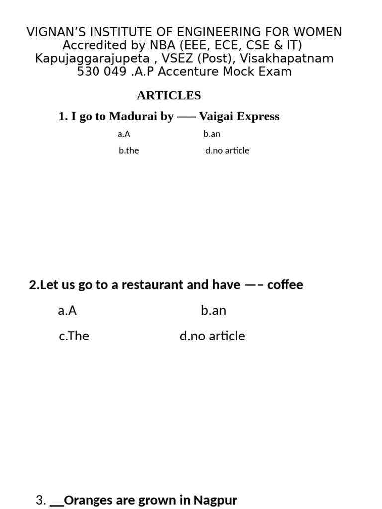 Accenture Mock Test (07!08!2024) | PDF