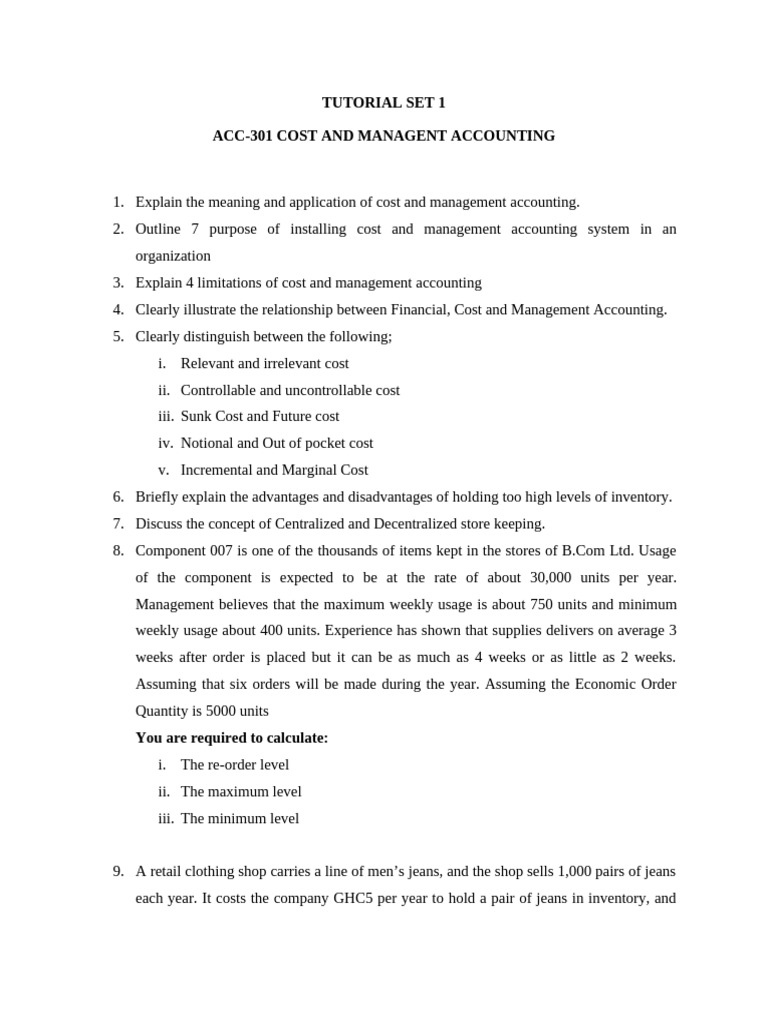Cost and Management Accounting Overview | PDF | Financial Markets | Management Accounting