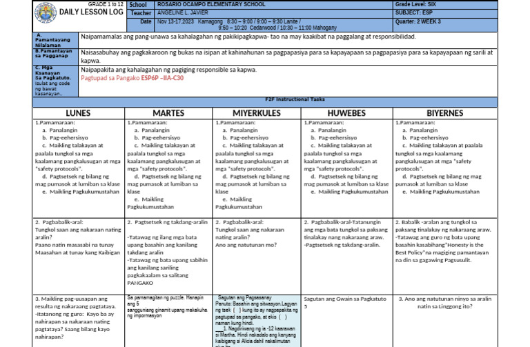 Esp Week 3 Quarter 2 | PDF