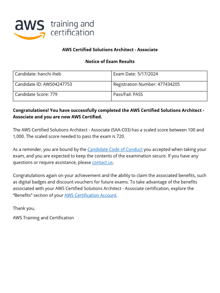 AWS Certified Solutions Architect - Associate | PDF | Architect ...