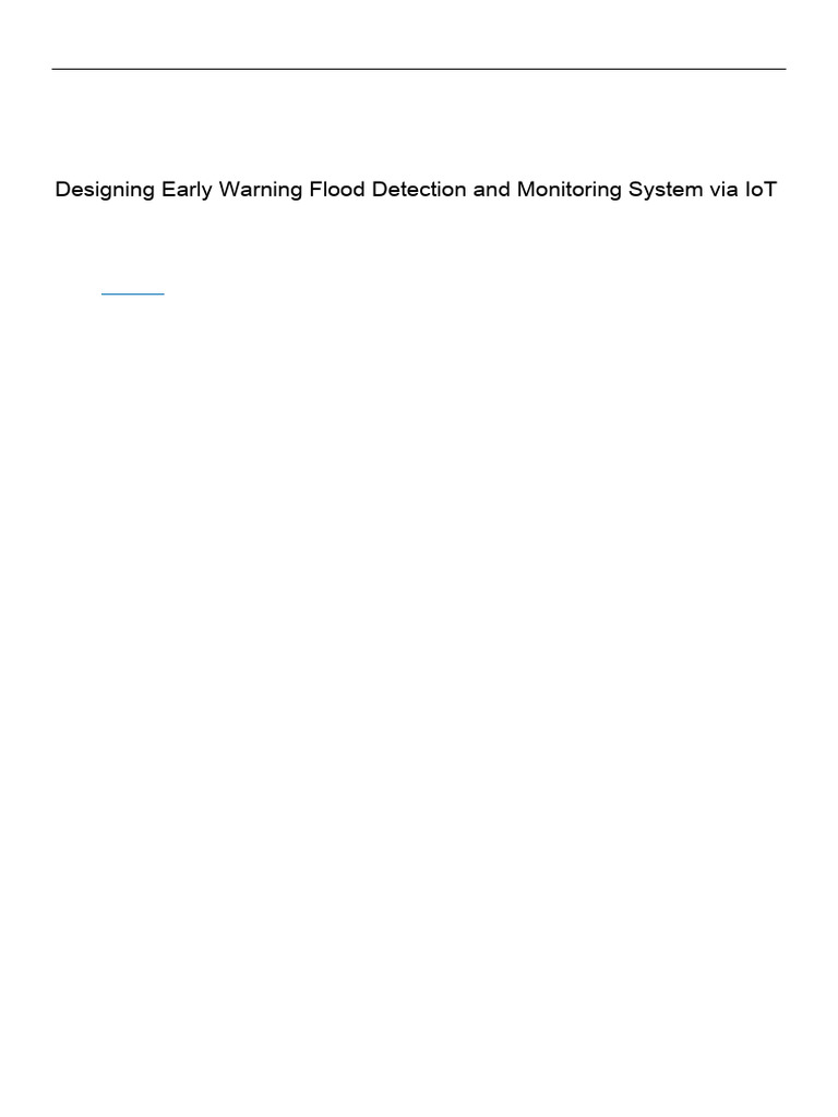 Designing Early Warning Flood Detection and Monito | PDF | Flood ...