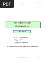 Mathematics P1 November 2023 | PDF | Mathematical Analysis | Mathematics