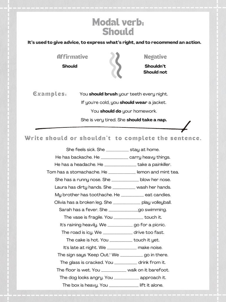 Should Must | PDF | Lifestyle