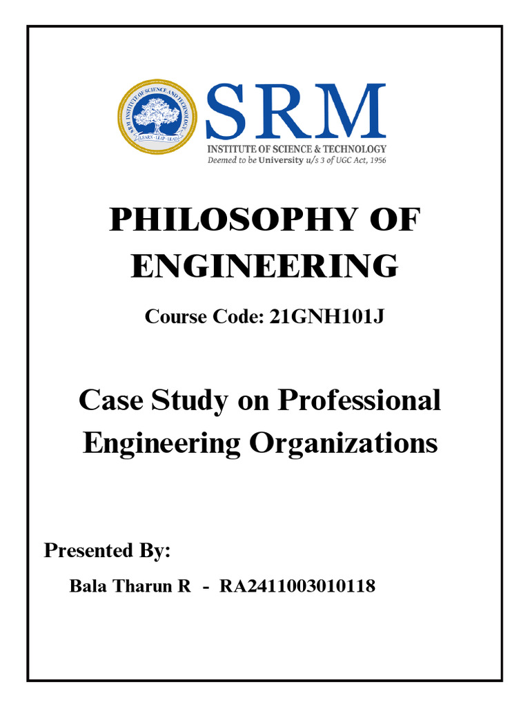 15.case Study On Professional Engineering Organizations | PDF ...