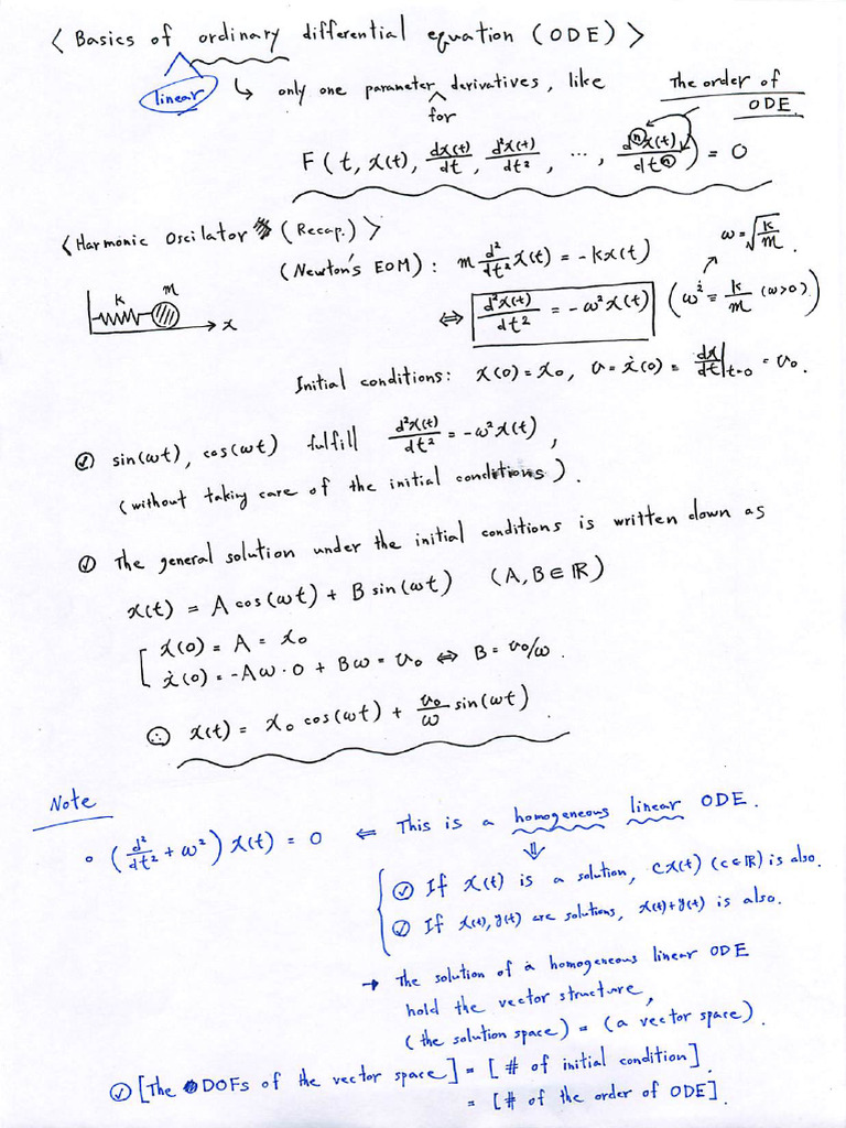 PHY203 Linear-ODE | PDF