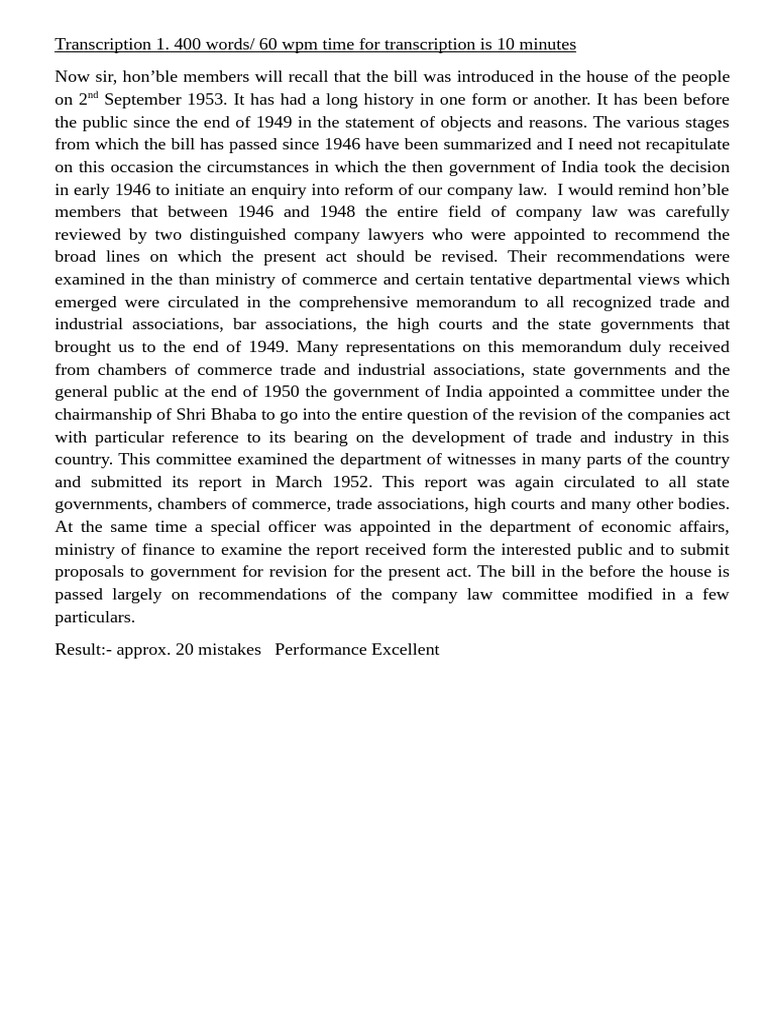 Transcriptions | PDF