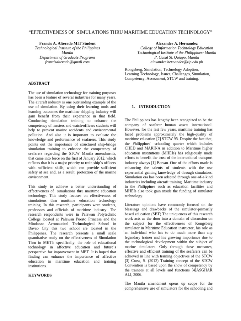 Effectiveness of Simulations | PDF | Learning | Simulation