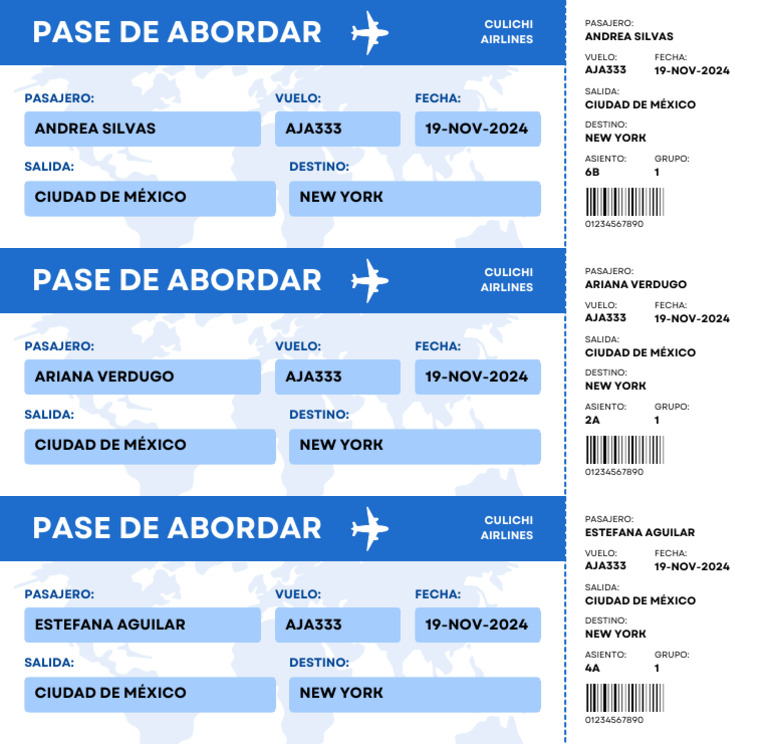 Boleto Ticket de Avión Moderno Azul 2 | PDF | Aviación | Aeronave