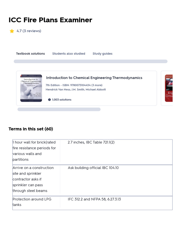 ICC Fire Plans Examiner Flashcards - Quizlet | PDF | Building Engineering