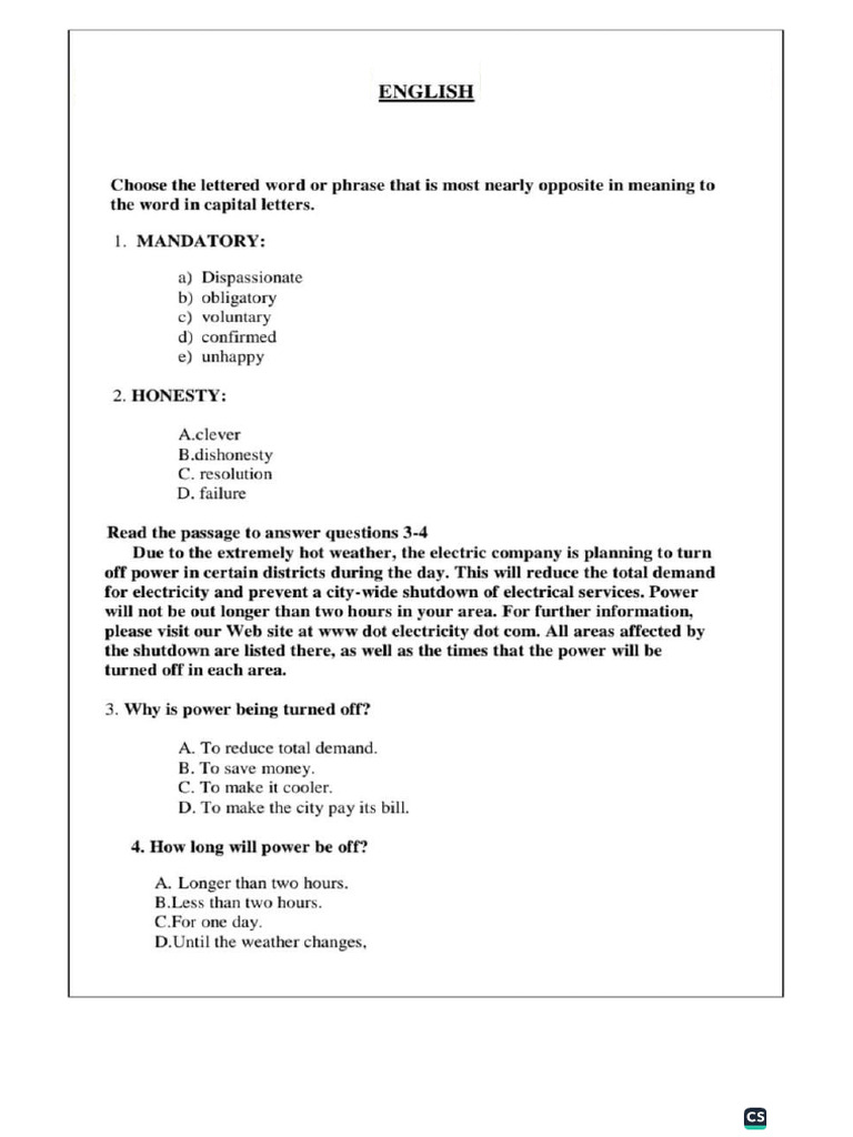 (NTS-2009) BS Nursing Past Paper | PDF