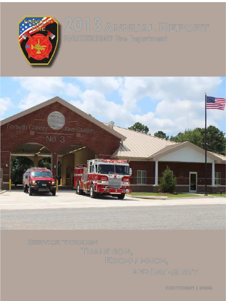 Forsyth County Fire Dept Annual Report 2013 | PDF | Firefighter | Inspector